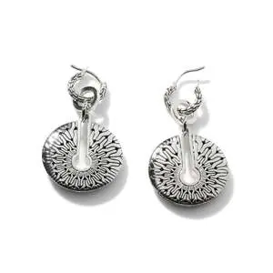 John Hardy Carved Chain Convertible Drop Earrings