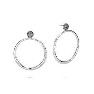 John Hardy Classic Chain Hammered Round Earrings - Multicolor