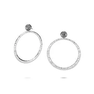 John Hardy Classic Chain Hammered Round Earrings