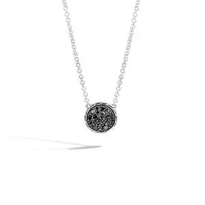 John Hardy Sterling Carved Chain Pendant Necklace