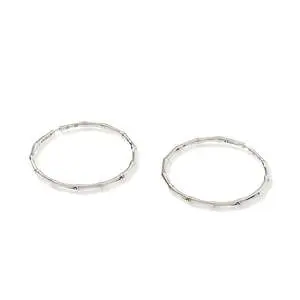 John Hardy Bamboo Hoop Earrings Large - Sterling Silver