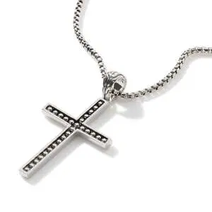 John Hardy Jawan Cross Pendant Necklace - Sterling Silver