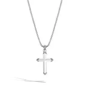 John Hardy Classic Chain Cross Pendant Necklace - Sterling Silver
