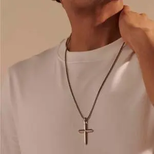 John Hardy Classic Chain Cross Pendant Necklace - Sterling Silver
