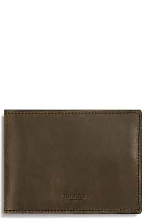 Shinola Navigator Leather Wallet Moss