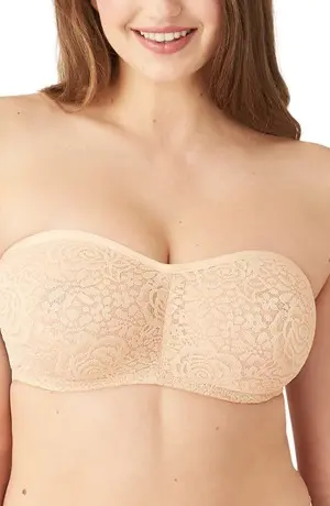 Wacoal Halo Lace Underwire Strapless Bra - Naturally Nude