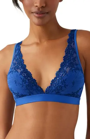 Wacoal WACOAL Embrace Lace® Wire-Free Bralette Beaucoup Blue/ Bellwether Blue
