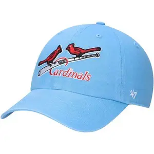 '47 St. Louis Cardinals Logo Cooperstown Collection Clean Up Adjustable Hat - Light Blue