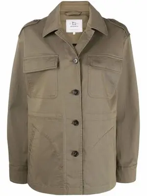 Woolrich Stretch Twill Overshirt - Green