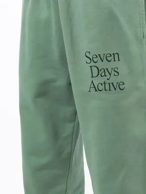 7 DAYS ACTIVE Logo-print Track Pants - Green