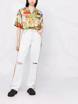 Etro Embroidered Straight-leg Jeans