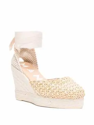 Manebí Woven Raffia Platform Espadrilles