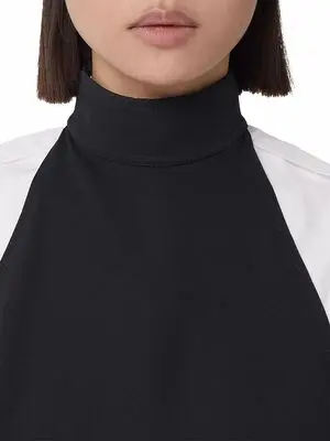 Burberry Funnel-neck Silk Bib Dress