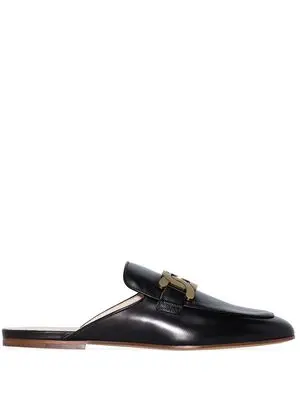 TOD'S Sabot Loafer Mules - Black