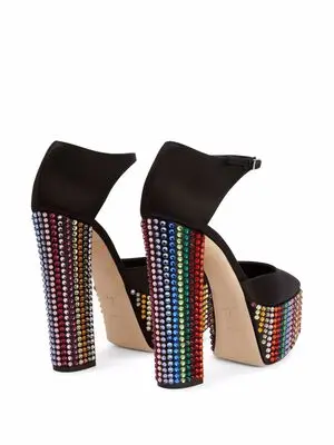 GIUSEPPE ZANOTTI 150mm Bebe Strass Pumps - Black