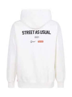 Supreme X Wtaps Sic'em Drawstring Hoodie - White