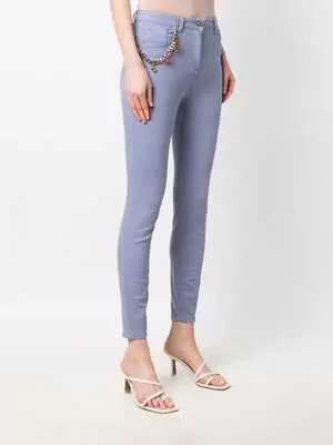 Elisabetta Franchi Charm-detail Denim Jeans - Blue