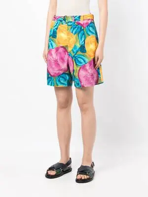 Marni Floral-print Shorts - Multicolour