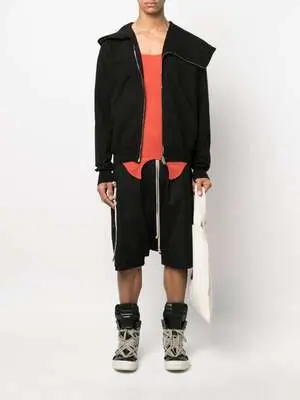 Rick Owens Draped Pointed Zip Hoodie