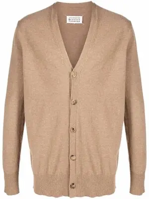 MAISON MARGIELA Oversized Knit Cardigan - Brown