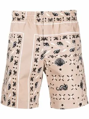 MSGM Paisley Print Shorts - Neutrals