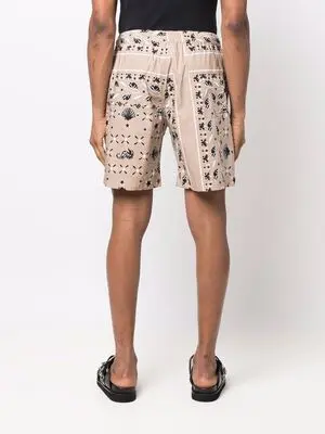 MSGM Paisley Print Shorts - Neutrals