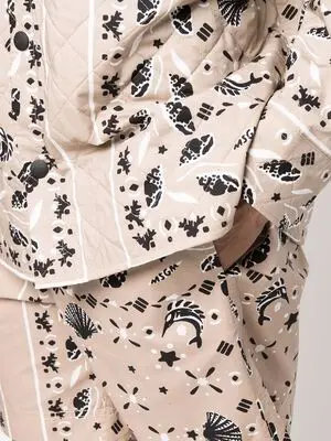 MSGM Paisley Print Shorts - Neutrals