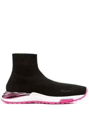 FERRAGAMO Sock-style Sneakers - Black