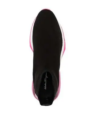 FERRAGAMO Sock-style Sneakers - Black