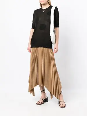 UMA WANG Circle-motif Knitted Top - Black