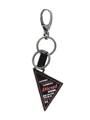 DIESEL® Logo-print Triangle-shape Keychain