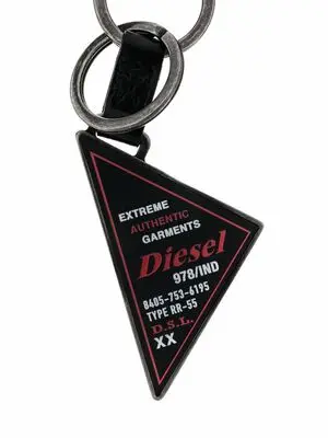 DIESEL® Logo-print Triangle-shape Keychain