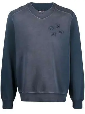 DIESEL® Manny Patch-detail Sweatshirt - Blue