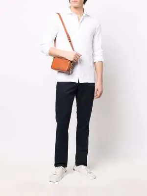 Fedeli Cutaway-collar Cotton Shirt