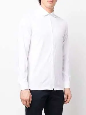 Fedeli Cutaway-collar Cotton Shirt