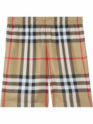 Burberry Check-print Silk Shorts