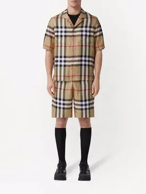 Burberry Check-print Silk Shorts