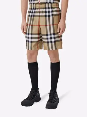 Burberry Check-print Silk Shorts