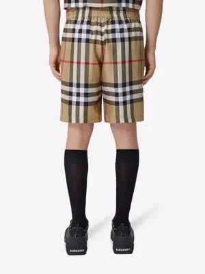Burberry Check-print Silk Shorts