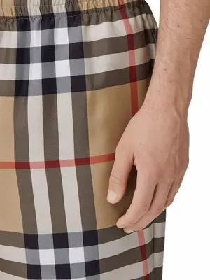 Burberry Check-print Silk Shorts