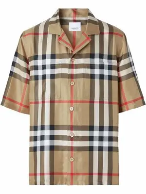 Burberry Spread Collar Shirts For Men