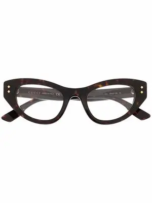 Gucci Cat-eye Frame Glasses - Brown
