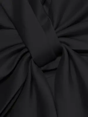 Badgley Mischka Bow Front Mikado Dress