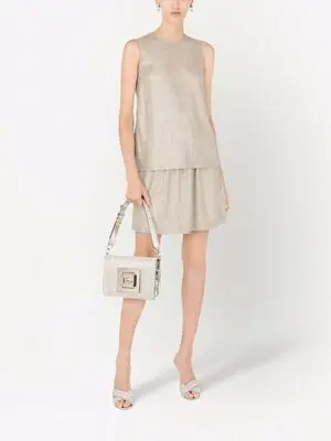 Dolce & Gabbana Crystal Mesh Midi Skirt