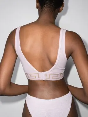 Versace Greca Border Triangle Bralette - Pink