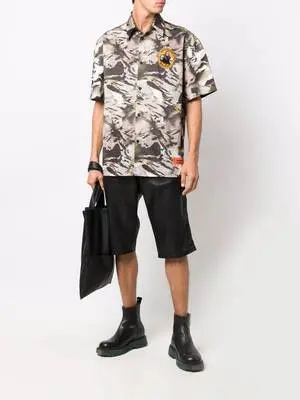 Heron Preston Camouflage-print Bowling Shirt