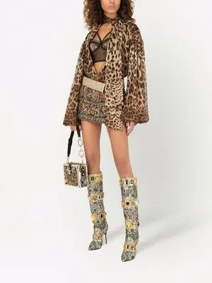 Dolce & Gabbana Leopard-print Chiffon Blouse - Brown