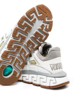 Versace Odissea Leather Sneakers - White