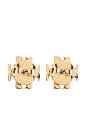 Tory Burch Miller Logo Stud Earrings