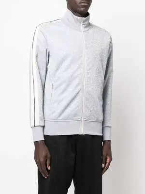 Palm Angels Glitter Lurex Track Jacket - Grey